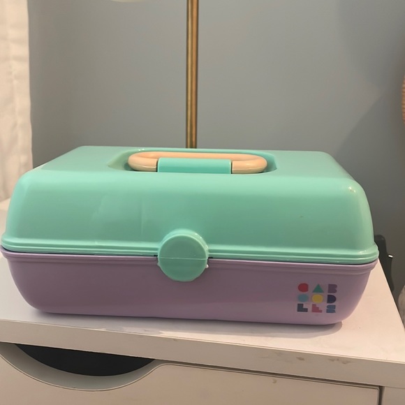 Bath | Blue And Purple Organizer With Mini Mirror | Poshmark